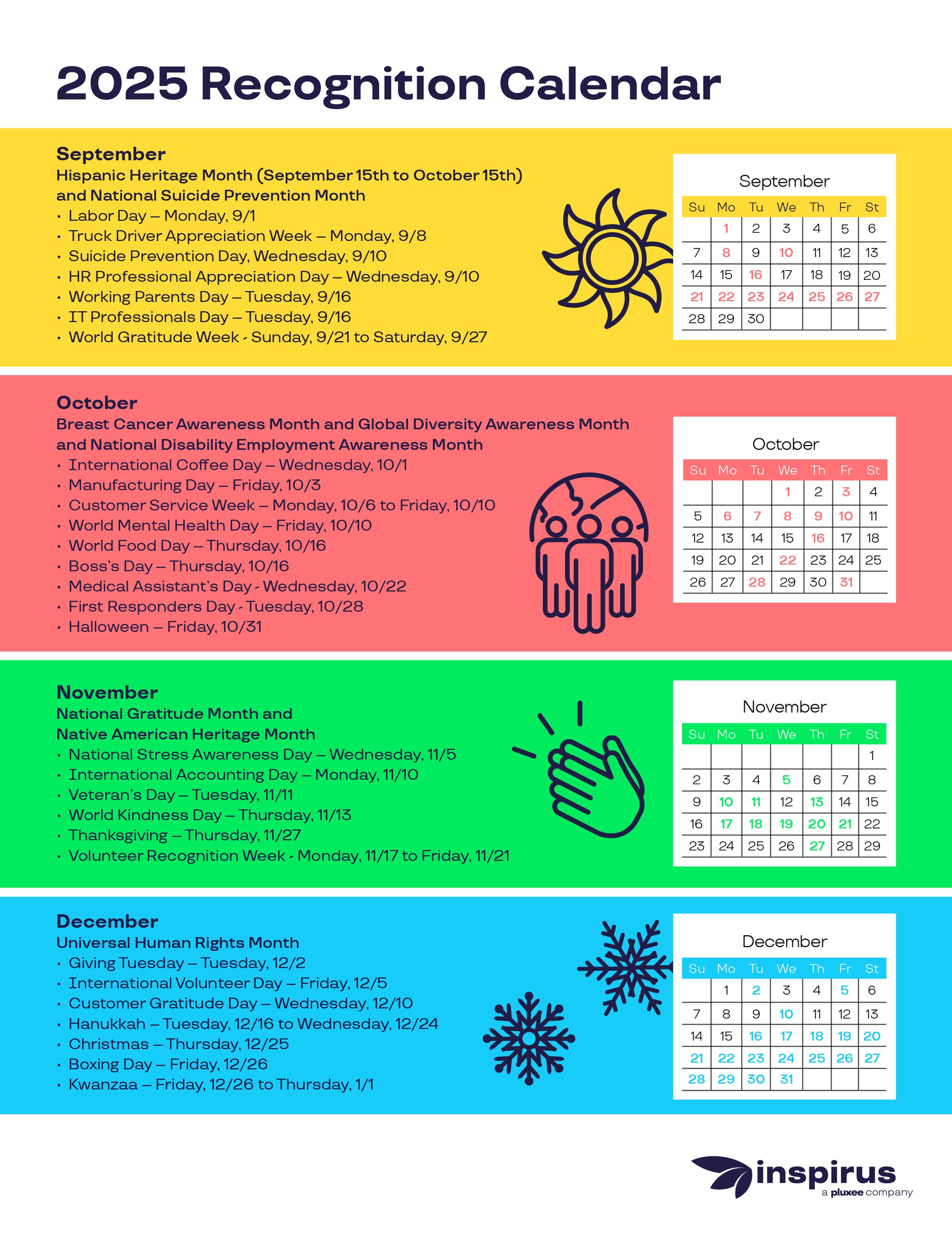 2025 Recognition Calendar
